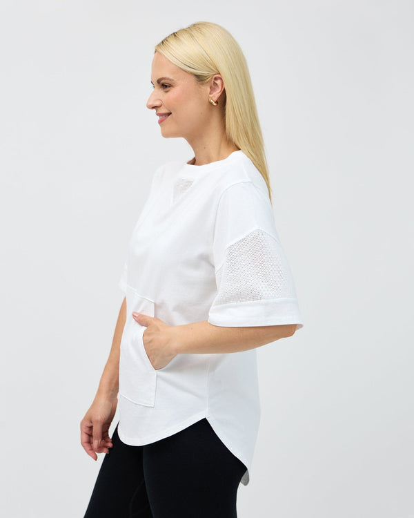 Ari Mesh Tee - White - Avila the label